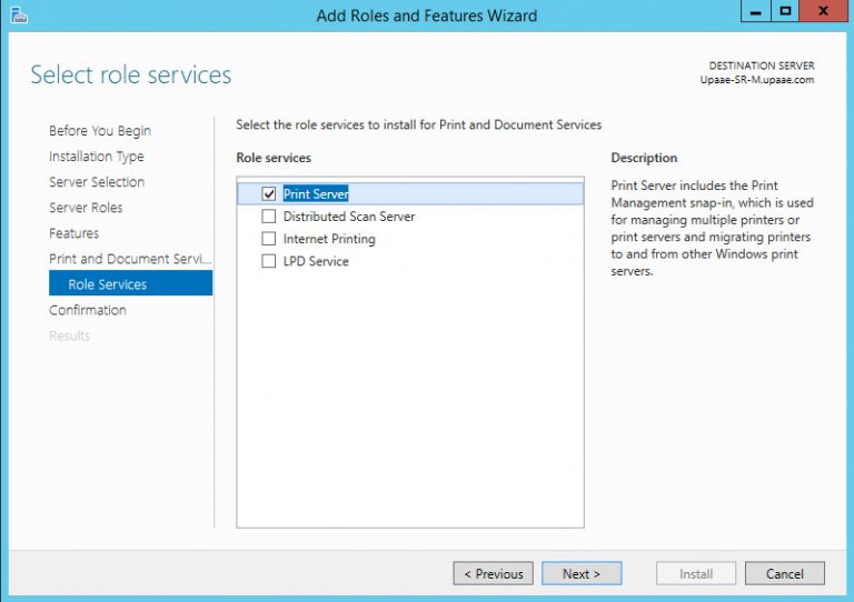 Installing Document and Print Services Role on Windows Server 2012 Step ...