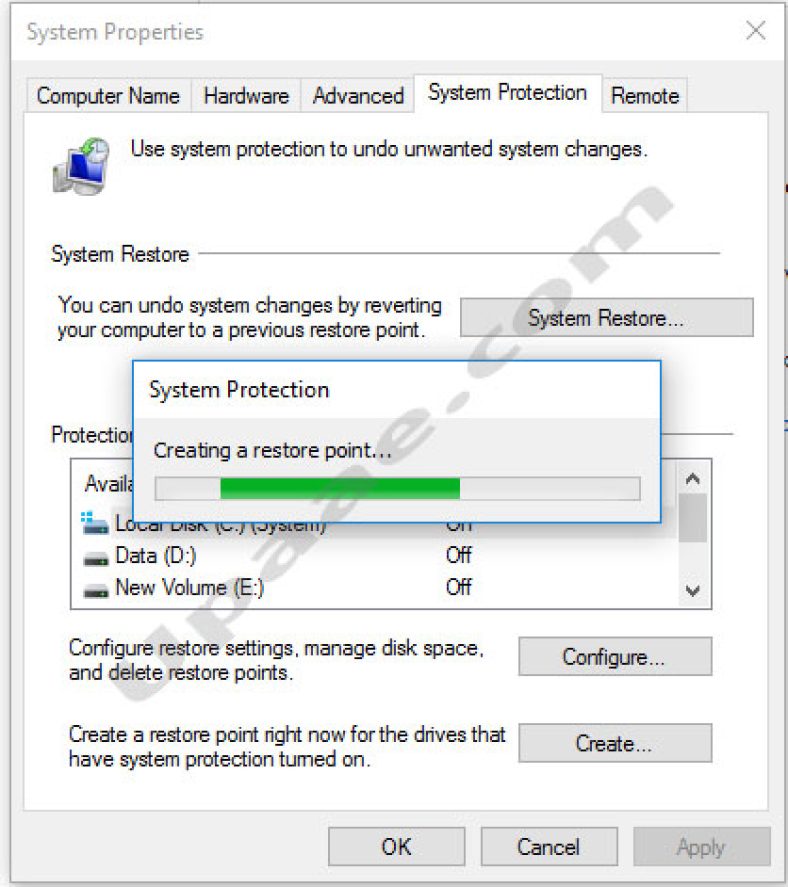 How to Create a System Restore Point in Windows 10 - UPaae